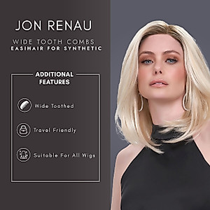 Jon Renau, Set of 2 Wide Tooth Combs by Jon Renau for Synthetic, Heat Friendly HD Fiber and Human Hair