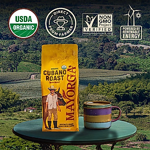 Mayorga Dark Roast Coffee, 2 lb bag - Café Cubano Coffee Roast - 100% Arabica Whole Coffee Beans - Smoothest Organic Coffee - Specialty Grade, Non-GMO, Direct Trade