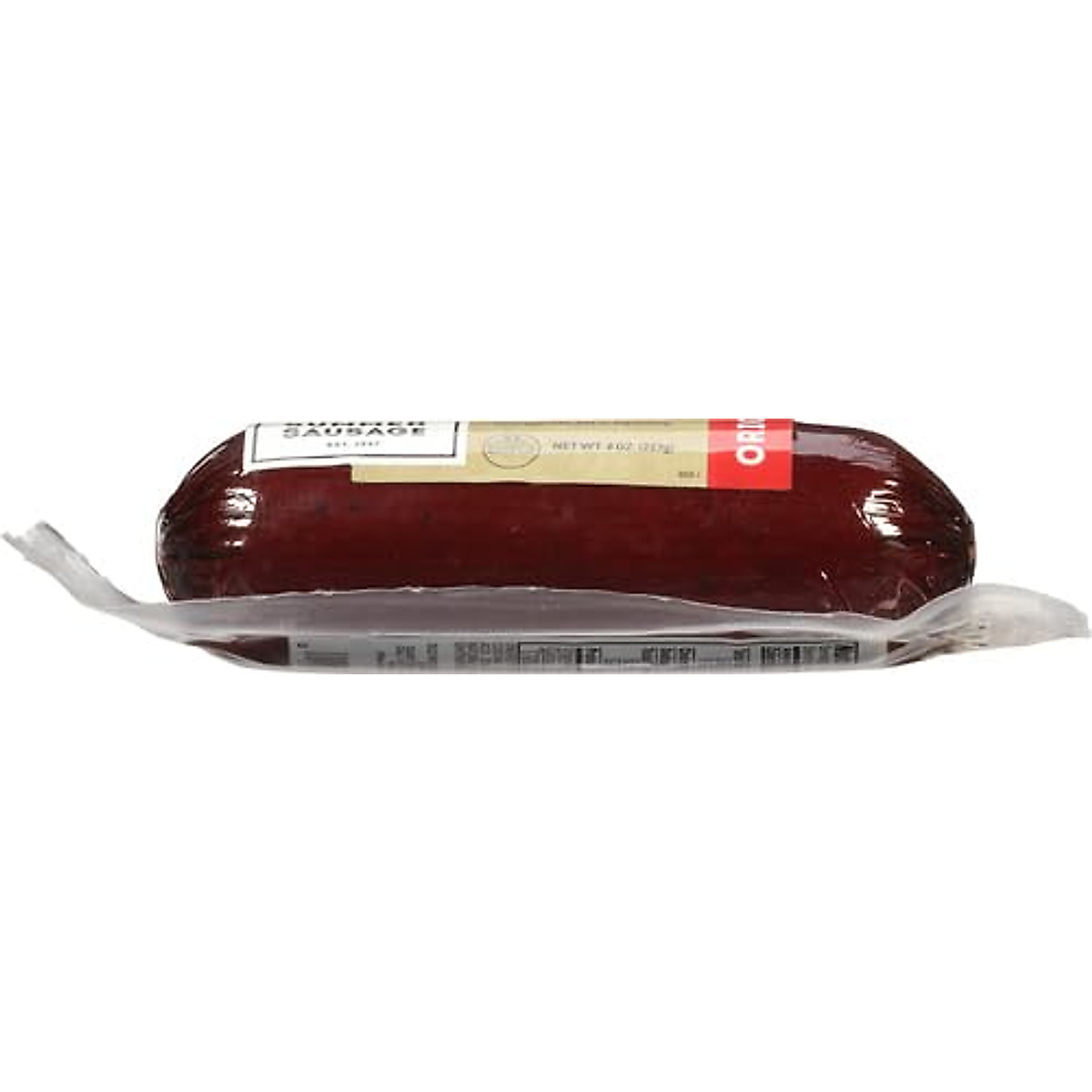 Old Wisconsin Premium Summer Sausage, 100% Natural Meat, Charcuterie, Ready to Eat, High Protein, Low Carb, Keto, Gluten Free, Original Flavor, 8 Ounce