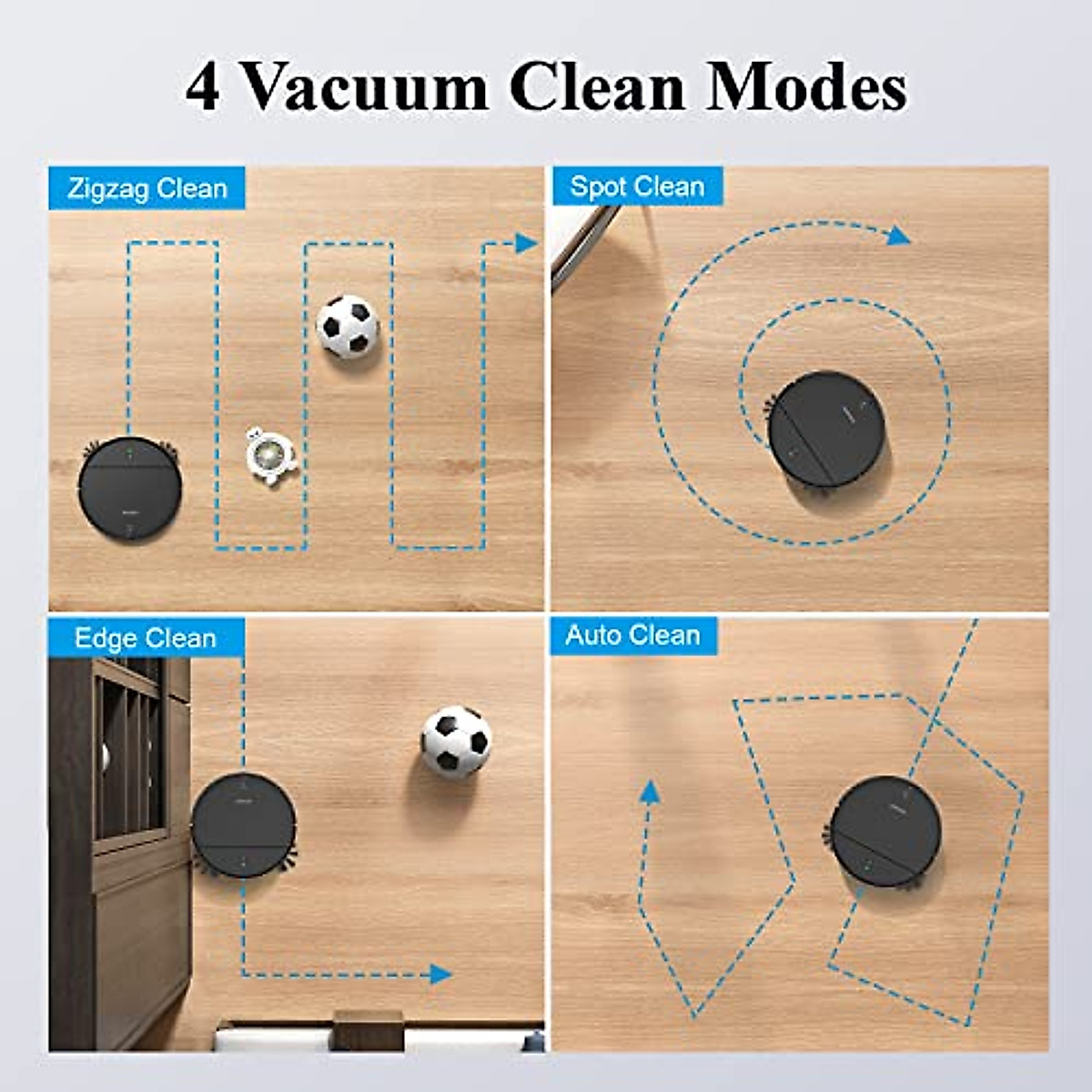 EICOBOT Robot Vacuum and Mop Combo,2000Pa Suction,Robot Vacuum Cleaner,2 in 1 Mopping Robot Vacuum,230ML Water Tank, Slim,Self-Charging,Vacuum Robot Ideal for Hard Floor, Pet Hair, Carpet,Black