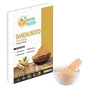 Herbs Botanica Chandan Organic Sandalwood Powder, 100 gm / 3.52 oz, Face Pack & Mask, Tilak, Auspicious Occasions, Natural Cleansing & Soothing Powder for Wrinkles