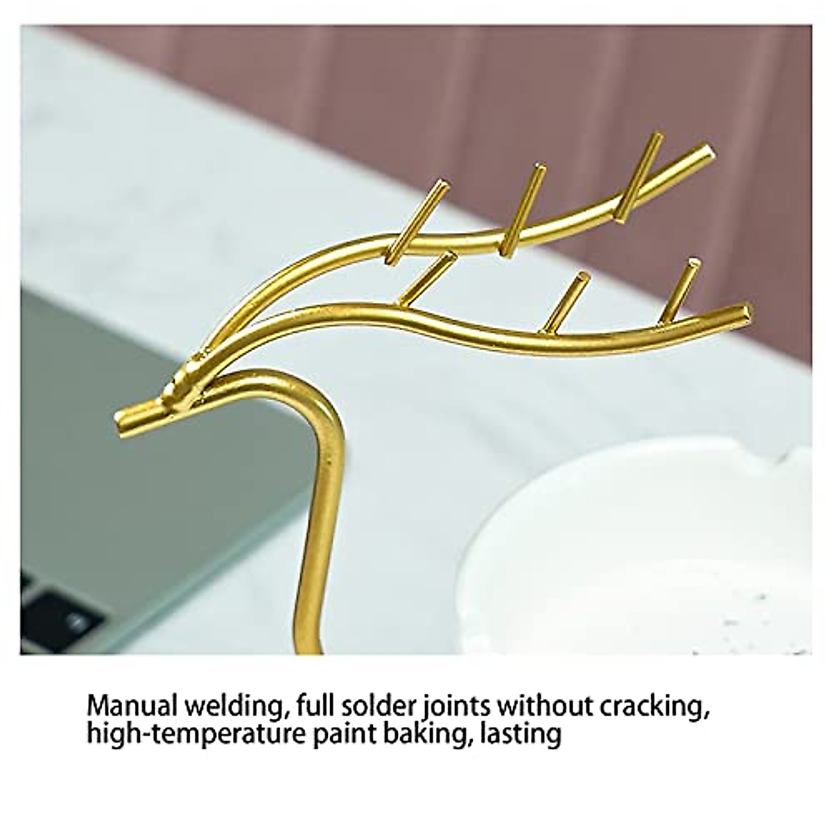 Ashtrays, Metal Deer Ashtray Holder for Smokers, Ceramic Ashtray for Cigarettes, Fashion Ash Tray for Home Office, Smoking Ashtray for Indoor and Outdoor Use