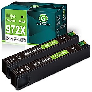 GREENBOX Remanufactured Ink Cartridge Replacement for HP 972X 972 X for HP Pagewide Pro 477dw 377dw 477dn 577dw 377dn 577z 452dn 452dw 552dw P55250dw P57750dw Printer (2 Black)
