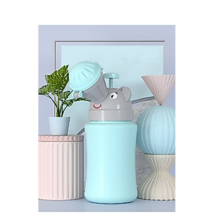 Portable Urinal Potty Travel Potty-for Emergency Urinal Baby Toilet Child Pee Training,Kids Potty Car Travel and Camping Outdoor Use Very Convenient (500ml, Blue)