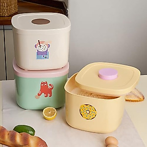 LivLab Rice Dispenser - 10 Lbs Storage Container Bin with Measuring Cup Food Flour Container Bins Household Dog/Cat Food Container for Kitchen Pantry Organization (White-Palm)