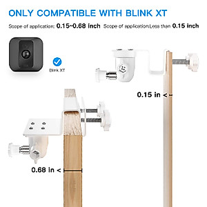 HOLACA Gutter Mount for Blink Outdoor Camera, Weather Proof Wall Outdoor Mount for Blink XT2/Blink Outdoor 4/3 Blink Mini 2/1 Blink Indoor Smart Security Camera,No Tools(2 Pack, White)