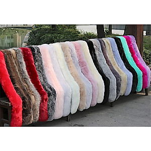 LDFWAY Long Men Women Faux Fur Collar Winter Warm Wrap Stole Scarf Shawl Shrug (White)