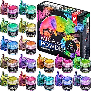 Chameleon Mica Powder – Epoxy Resin Color Pigment Powder - Color Shift Mica Powder - Epoxy Resin Pigment Powder 16 Colors Jars Set – Chameleon Powder - Holographic Mica Powder