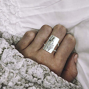 SIMONLY Hummingbird Ring S925 Sterling Silver Animal Ring Jewelry Gift for Bird Lover (Style B, 10)