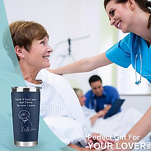 CHICKOR Stainless Steel Tumbler, 20.0 fl oz, Charcoal Purple - Get Well Soon Gifts for Men Women Post Surgery