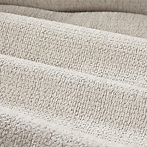 PaPaJet Deep Seat Comfy Sofa-Contemporary Chenille Sofa Couch, 3 Seater Sofa for Living Room-Oversized, Beige