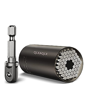 QLXAQLX Gifts for Men, Stocking Stuffers for Men, Universal Socket Cool Gadgets Tools for Men Gifts for Dad, Stocking Stuffers for Teens, Husband, Boyfriend, Grandpa, Birthday Gift (Color: Black)