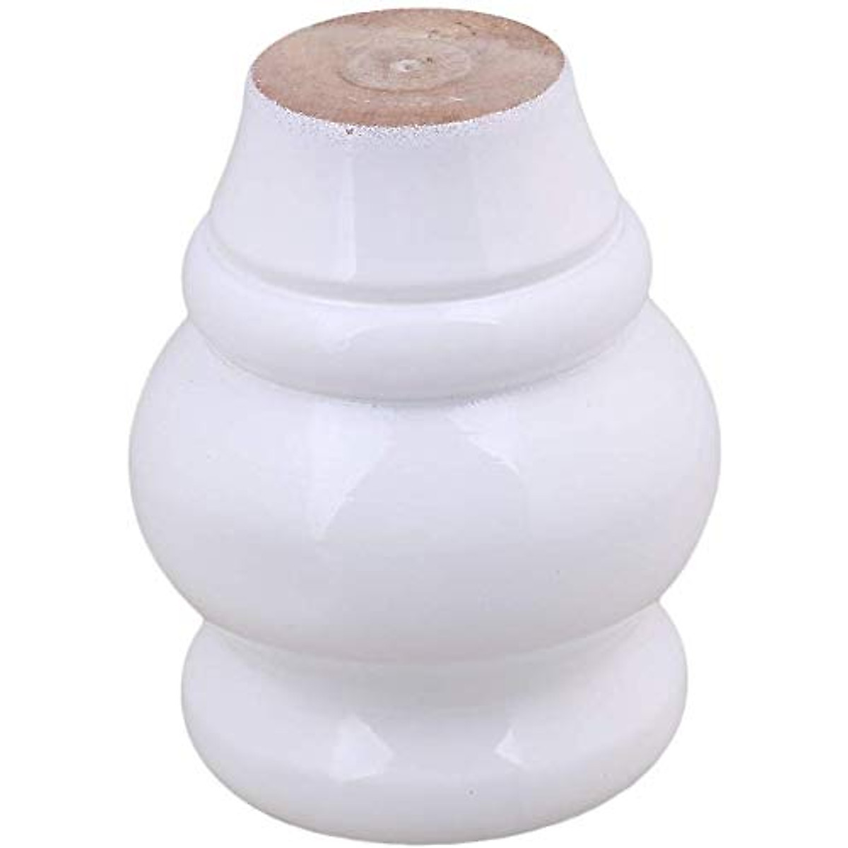 Mysummer 4PCS Solid Wood Furniture Legs White Finished Turned Wood Sofa Legs 3.54" Tall Furniture Legs Bun Feet for Cabinet Sofa Ottoman TV Stand Loveseat Dresser