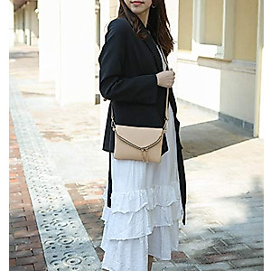 MKF Crossbody Bags for Women – Small PU Leather Crossover Lady Fashion Shoulder Handbag – Side Messenger Purse