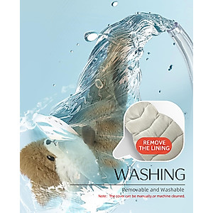 COMOIL Otter Microwave Heating Pad,Removable Weighted Heated Stuffed Animal,15"*8"Adorable Soft Short Plush Heat Pack for Relief