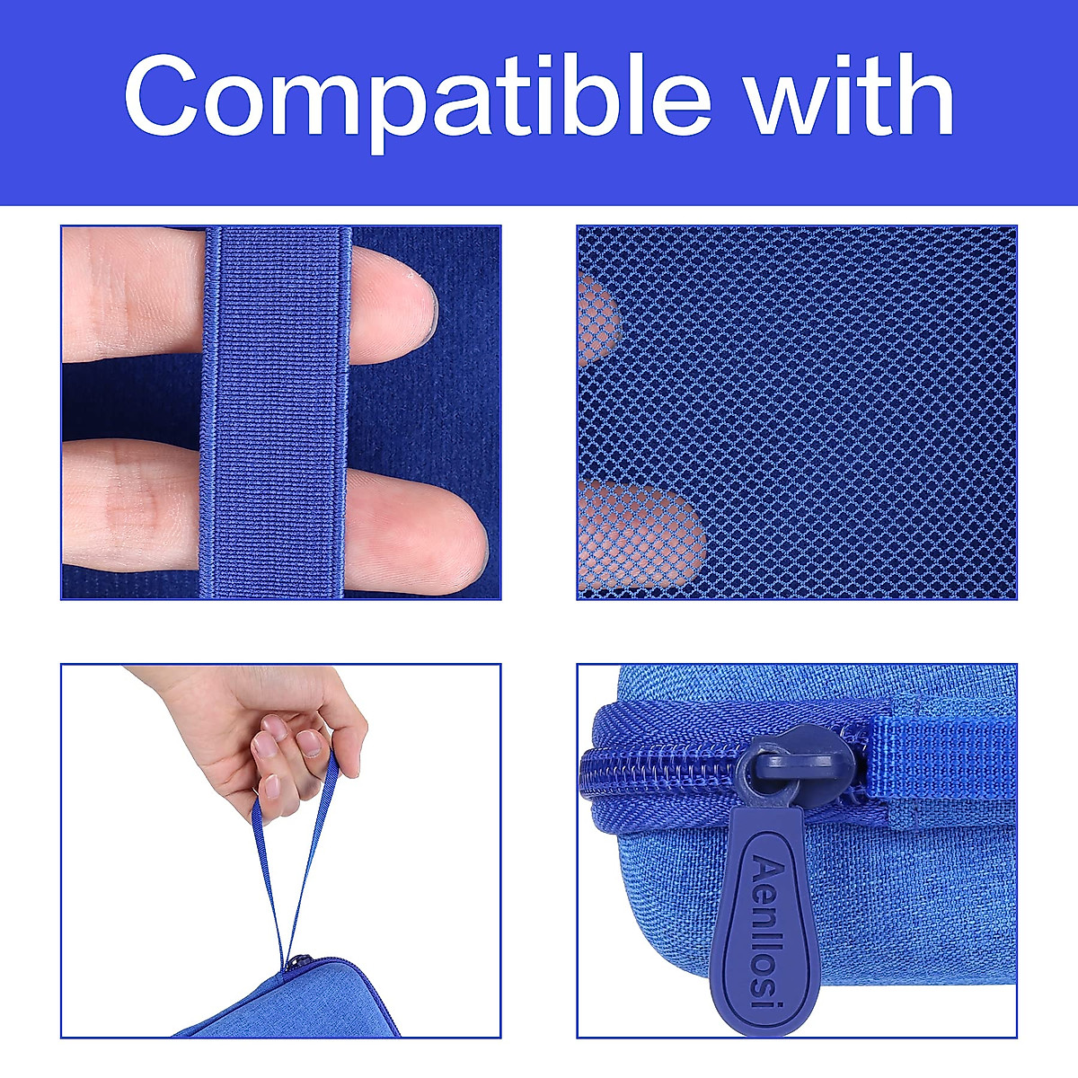 Aenllosi Hard Travel Case Replacment for Trovono/JAFATOY/GAMPLAE/Anyando/HIJJJPS Retro Game Handheld Console,Portable Video Games Systems Case,Mini Handheld Game Console Organizer(Blue,Case Only)