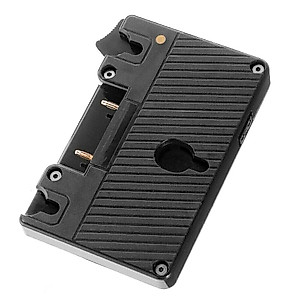 FocusFoto V-Mount Battery Power Plate Adapter with D-tap for Panasonic ANT0N Bauer Gold Mount Battery to V-Mount Battery