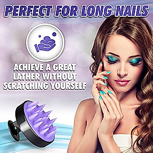 Scalp Massager and Wet Shampoo Brush - Soft Silicone Hair Scrubber for Women and Men - Exfoliator Scrub and Dandruff Brush for The Shower