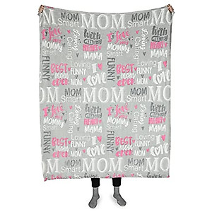 Tstars Mom Blanket Throw Blanket Happy Birthday Gifts for Mom Form Daughter 50 in X 60 in