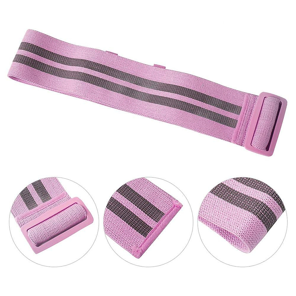 Adjustable Hip Resistance Band, Qiilu Unisex Adjustable Hip Resistance Band Hip Resistance Band Loop Circle Gym Yoga Fitness Exercise(Pink)