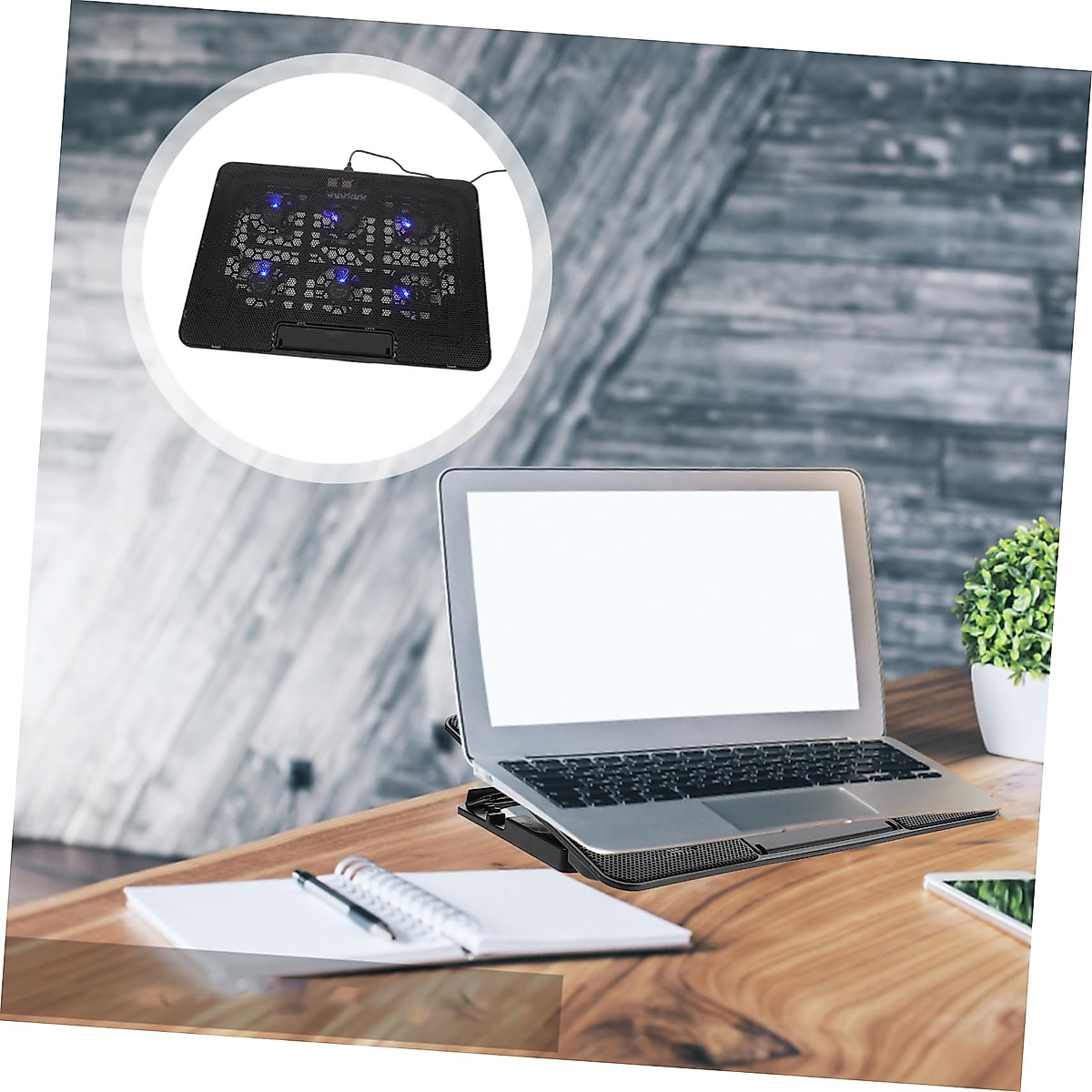 UKCOCO Computer Radiator Laptop Cooling Pad Laptop Stand Portable Laptop Fan Cooler Laptop Stand Cooler Laptop Stand for Desk Cooling Stand Laptop Mount Bracket Plate Plastic Notebook S6