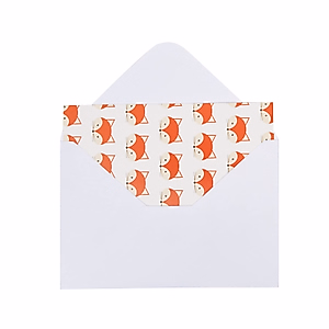 Pipilo Press Cute Thank You Cards with Envelopes for Baby Shower, Fox Designs (4x6 In, 48 Pack)