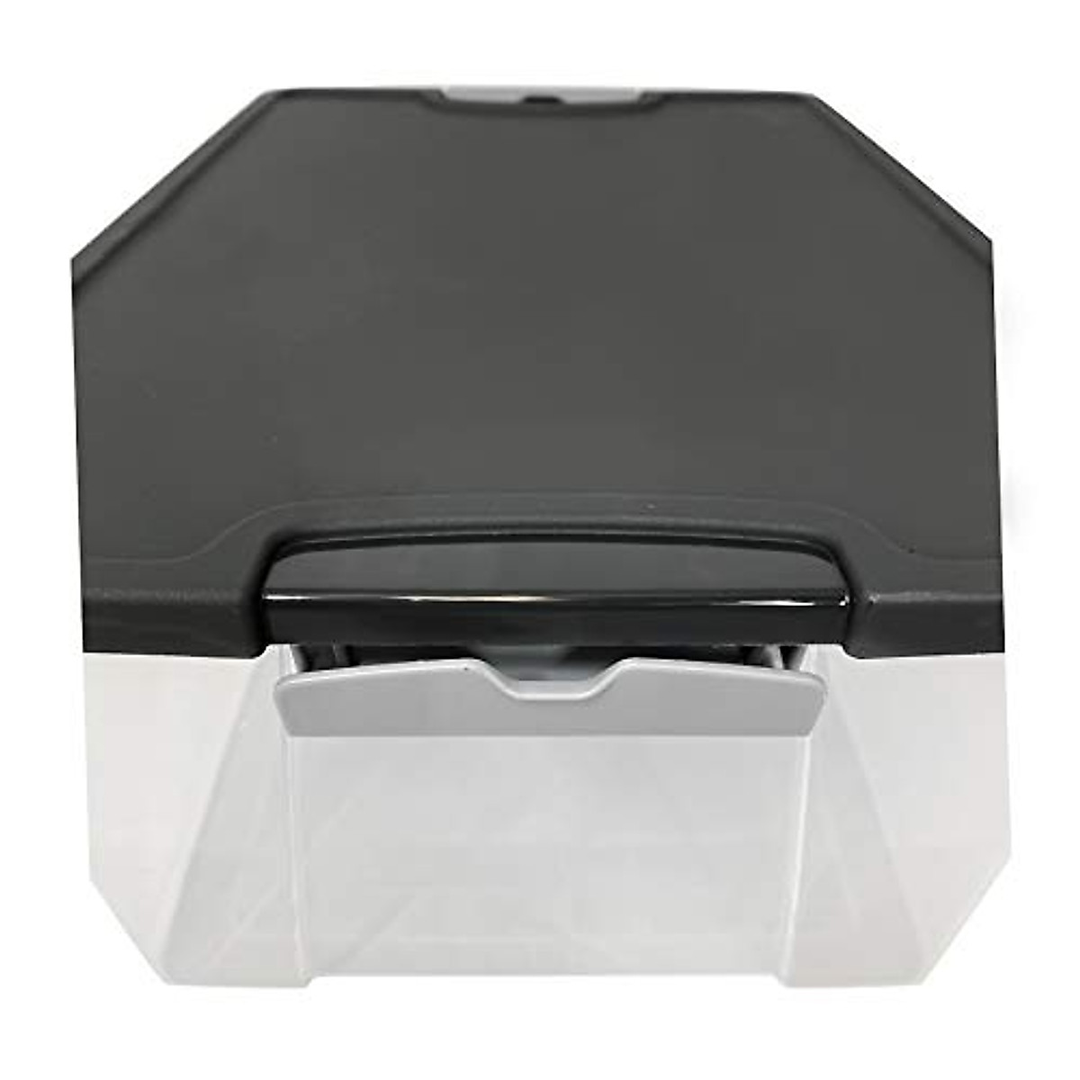 HOMZ Clear Plastic Storage Bins with Snaplock Secure Latching Lids | Easy Grip Handles | Stackable & Nestable Organizing Totes | Grey Lid | 15 Quart, Pack of 4