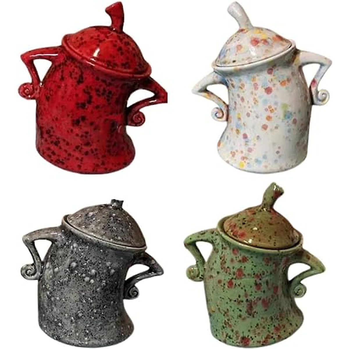 Ccache Canister with Attitude,Cute Cafe Sassy Canister,Unique and Stylish Canister for Kitchen Storage Sugar, Tea,ices, Herbs, and Halloween Decorations. (white)