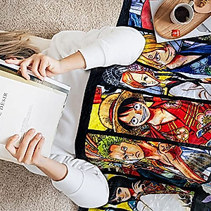 Anime Blanket Ultra Soft Flannel Throw Blankets Warm Lightweight Bedding Air Conditioner Blanket for Sofa Bedroom Office Funny Anime Throw Blankets 60X80In