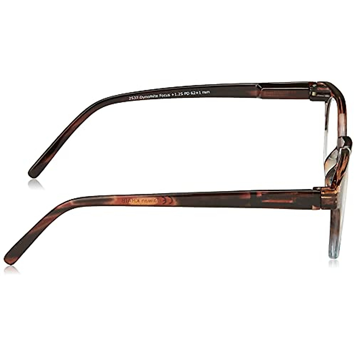 Peepers by PeeperSpecs Dynomite Round Light Blocking Reading Glasses, Blue/Brown, 47 + 1.5