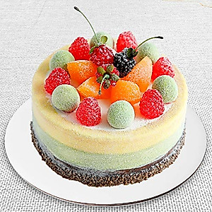 [25pcs] 10" White Cakeboard Round,Disposable Cake Circle Base Boards Cake Plate Platter 10 inch,Pack of 25