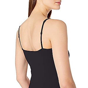 Amazon Essentials Women's Slim-Fit Camisole (Available in Plus Size), Pack of 4, Black/Navy/Cherry Red, Medium