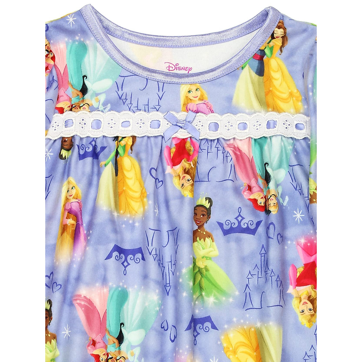 Disney Princess Toddler Girls Granny Gown Nightgown (4T, Purple)