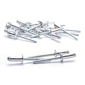 100 Qty Aluminum Blind Rivets (#6-4) 3/16" Diameter x 1/4" Grip (BCP187)