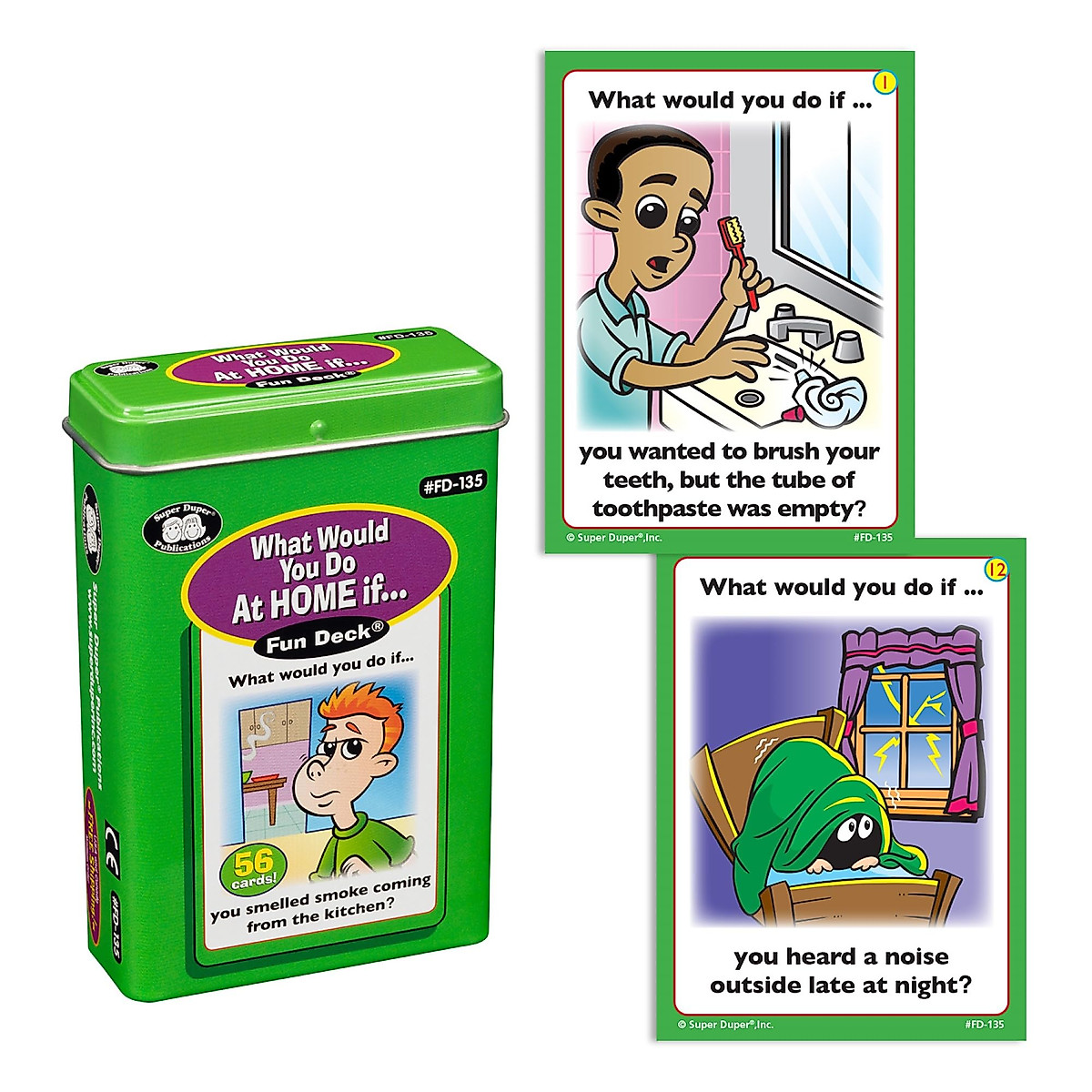 Super Duper Publications | What Would You Do at Home If… Fun Deck | Social Skills Flash Cards | Educational Learning Materials for Children