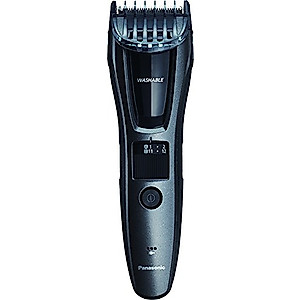 Panasonic Hair and Beard Trimmer, Men's, with 39 Adjustable Trim Settings and Two Comb Attachments for Beard and Hair, Corded or Cordless Operation, ER-GB60-K, Black