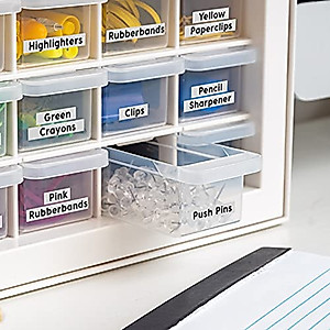 IRIS USA 16 Drawer Stackable Storage Cabinet for Hardware Crafts and Toys, 10.63-Inch W x 7-Inch D x 8.75-Inch H, White - Small Brick Organizer Utility Chest, Scrapbook Art Hobby Multiple Compartment