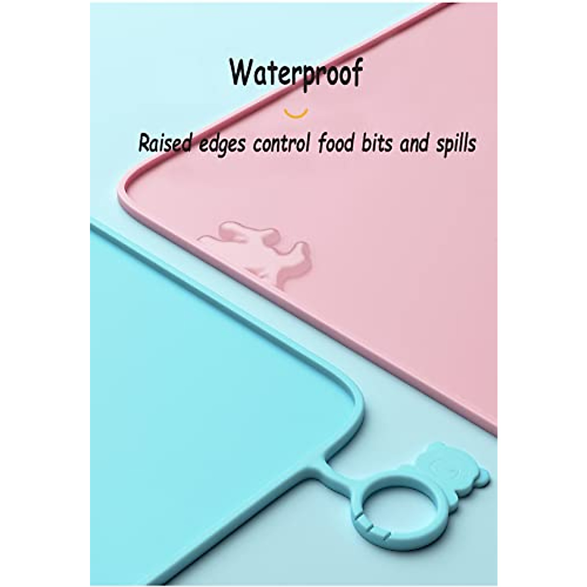 Silicone Placemats for Baby & Kid, Stain Resistant Non-Slip Toddler Food Mats Eating Table Mat with 2 Packs (Series 3)