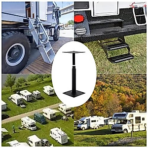 BGTLGIO Adjustable Support Jack for The Floor,Post Floor Joist Jacks,Mini Screw Jack,RV Step Stabilizer Set-Post 4-5/8" to 8" Black(2PACK)