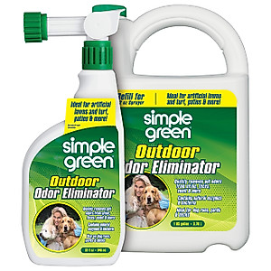 Simple Green Outdoor Odor Eliminator for Pets + Arm & Hammer Pooper Scooper Swivel Bin & Rake Dog Poop Scooper