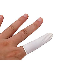 Disposable Latex Finger Cots Rubber,Finger Protectors Fingertips Protector,Anti Static Rubber Fingertip Protective Finger Cots for Electronic Repair, Handmade,Industrial Apply (M-222 Pcs)
