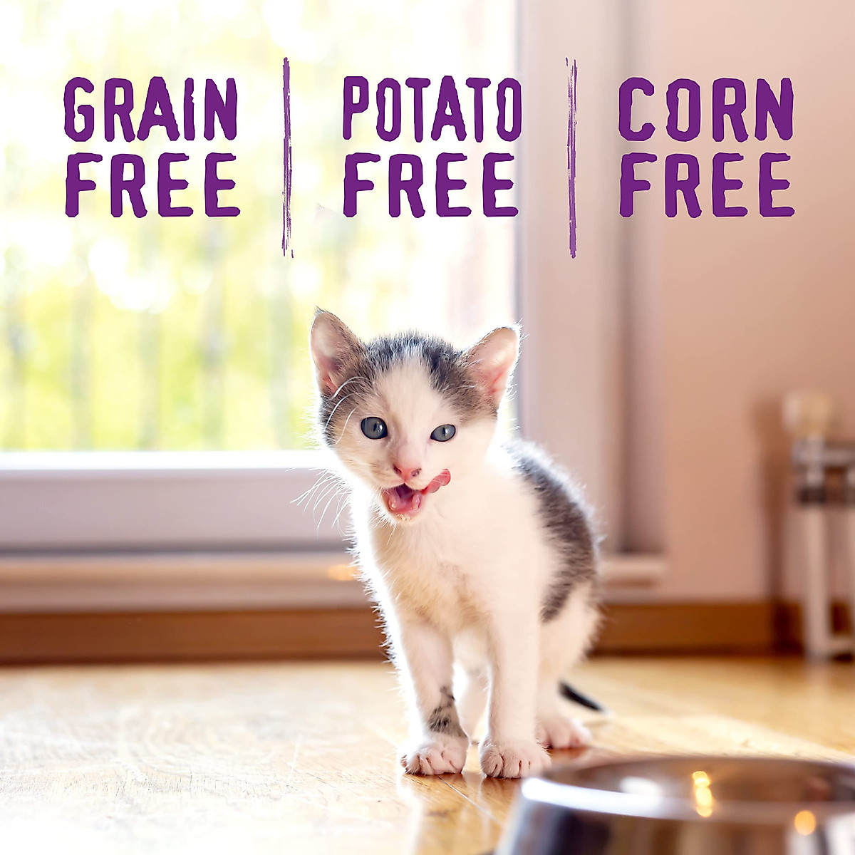 Stella & Chewy's Raw Coated Premium Kibble Cat & Kitten Food – Grain Free, Protein Rich Meals – Cage-Free Chicken for Kittens Recipe – 2.5 lb. Bag