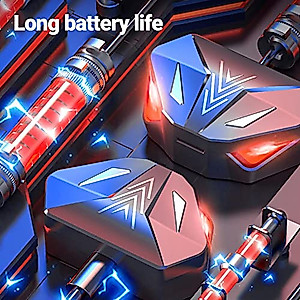 Wireless Gaming Earbuds, True TWS 5.0 Earbud in Ear Bluetooth Headphones with LED Display, CVC8.0 Noise Cancelling, Low Latency Headphones for Gaming, Listening to Music, Calling, USB-C Charging Case