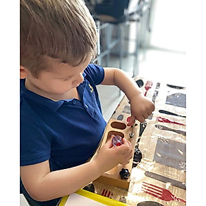 MEROCO Montessori Screw Driver Board for Kids Montessori Materials Basic Skills Educational Learning Toys for 3 4 5 Year Old Kids Toddlers Sensory Montessori Toy Preschool Classroom Fine Motor Skills