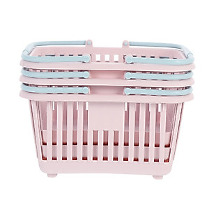 Didiseaon 6 pcs Storage basket shopping basket small baskets for organizing basket with handle kids shopping cart Grocery Baskets Mini plastic pallets Vegetable Basket storage box child Toy