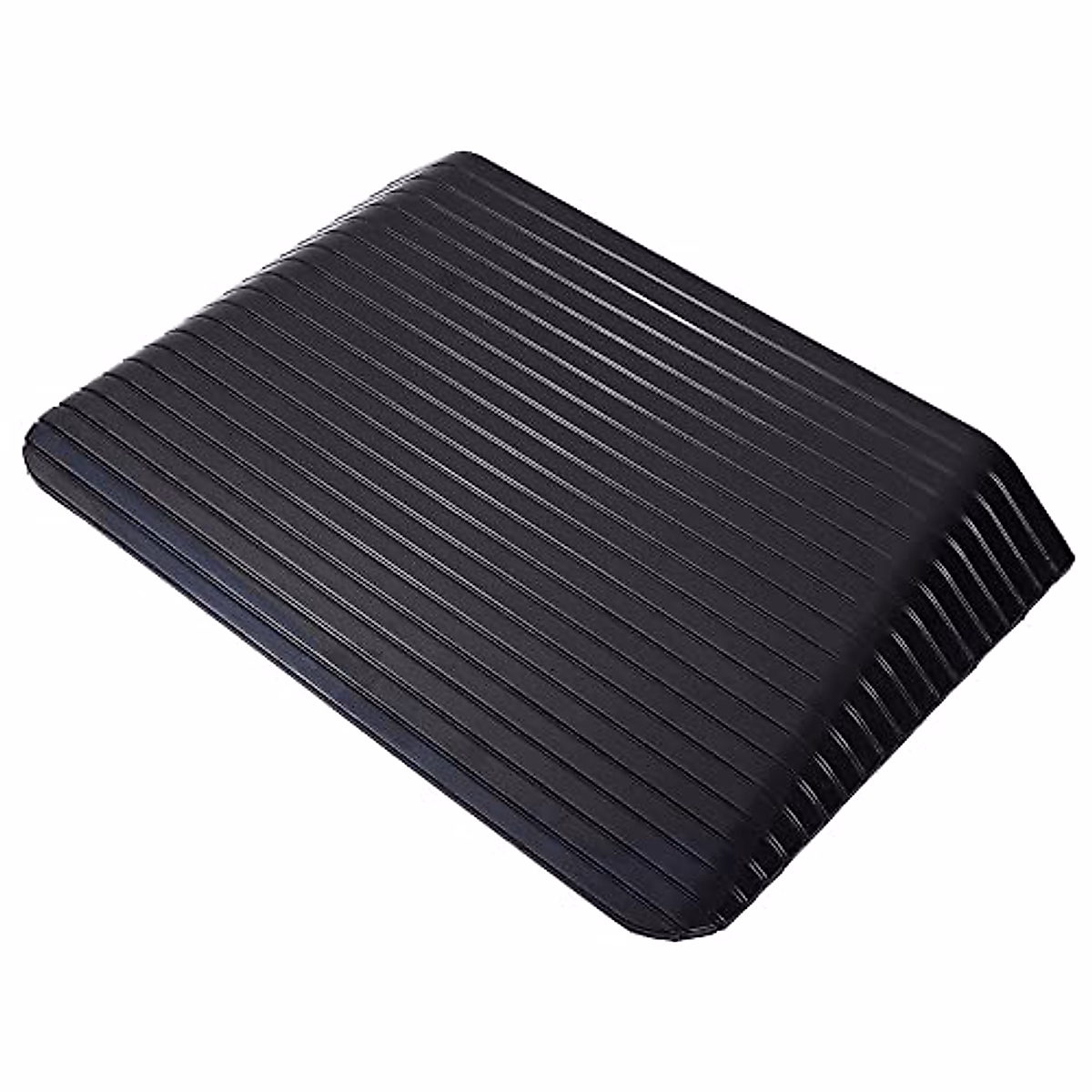 4" Rubber Threshold Ramp, Doorways Heavy Duty Wheelchair Ramps, Rated 2200 Lbs Load Capacity, Non-Slip Surface Rubber Solid Threshold Ramp for Wheelchair, Scooter, Mobility Scooters