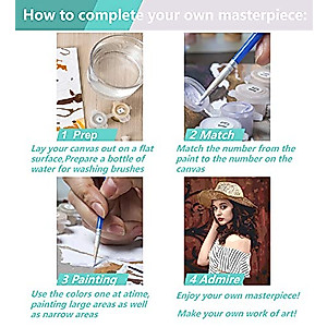 VATO Photo to Custom DIY Paint by Numbers for Adults,Your Own Private Picture Personalized Customized PBN, No Frame (16" x 20")