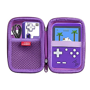 Hermitshell Hard Travel Case for Handheld Game Machine Retro Mini Game Player (Not Include The Handheld Game Console) (Purple)