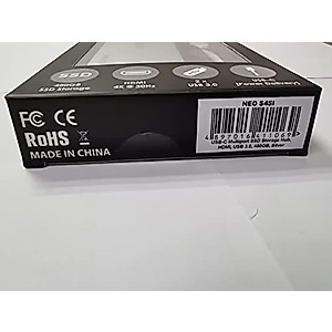 MINIX NEO Storage, 480GB Aluminum USB-C Multiport Solid State Drives Storage Hub with Display Output 4K @ 30Hz, 2 x USB 3.0 and USB-C for Power Delivery, Compatible for Apple MacBook. Silver