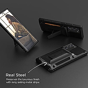 VRS DESIGN Damda Glide Hybrid Phone Case for Galaxy Note 20 Ultra, with [4 Cards] [Semi Auto] Premium Sturdy Card Wallet and Kickstand for Samsung Galaxy Note 20 Ultra 5G, 6.9 inch(2020) Black